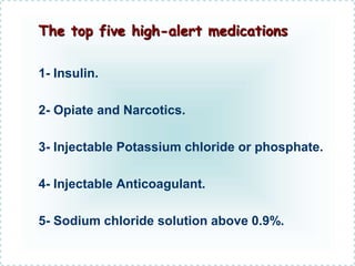 High alert medication | PPTX