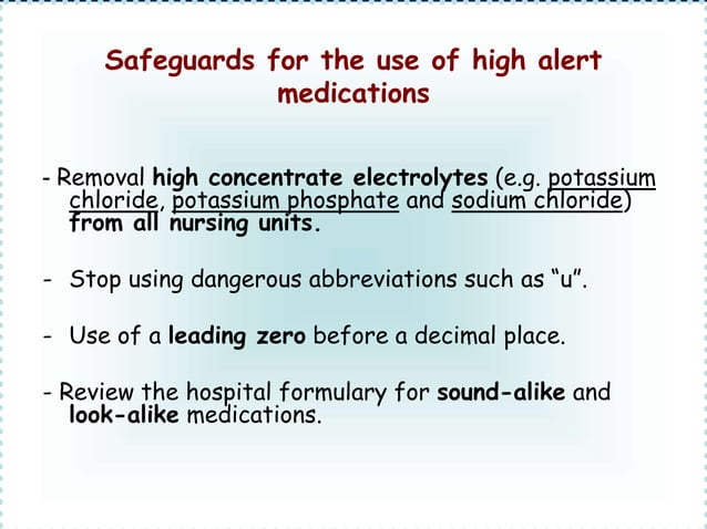 High alert medication | PPTX