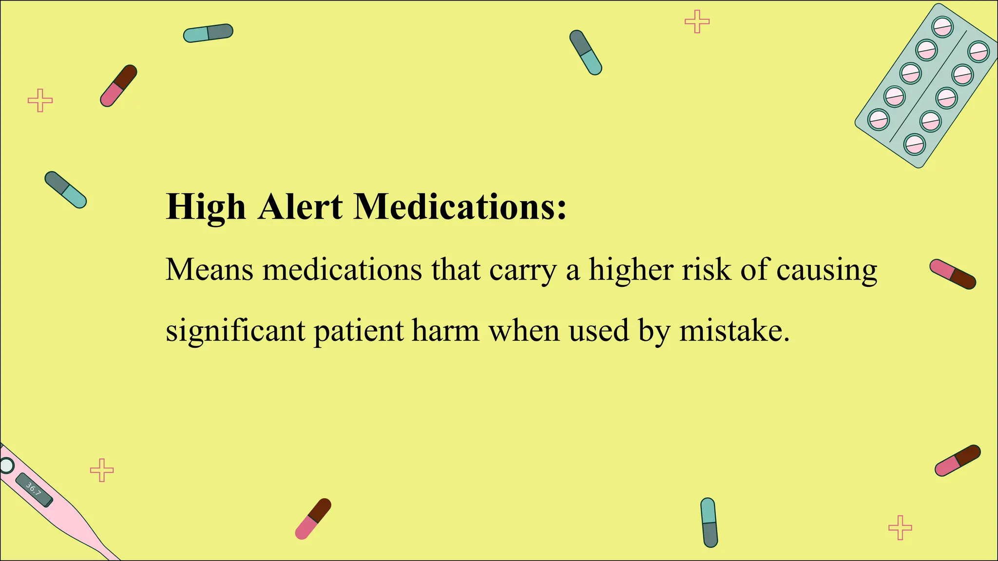 High alert medication NOFA.pdf in healthcare | PDF
