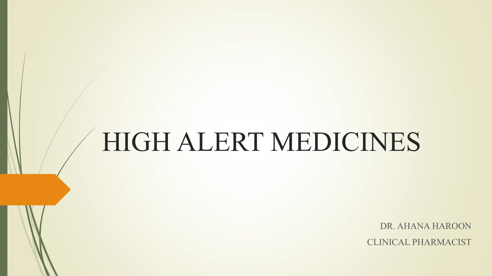 HIGH ALERT MEDICATIONS- 2024 ISMP Update | PPTX