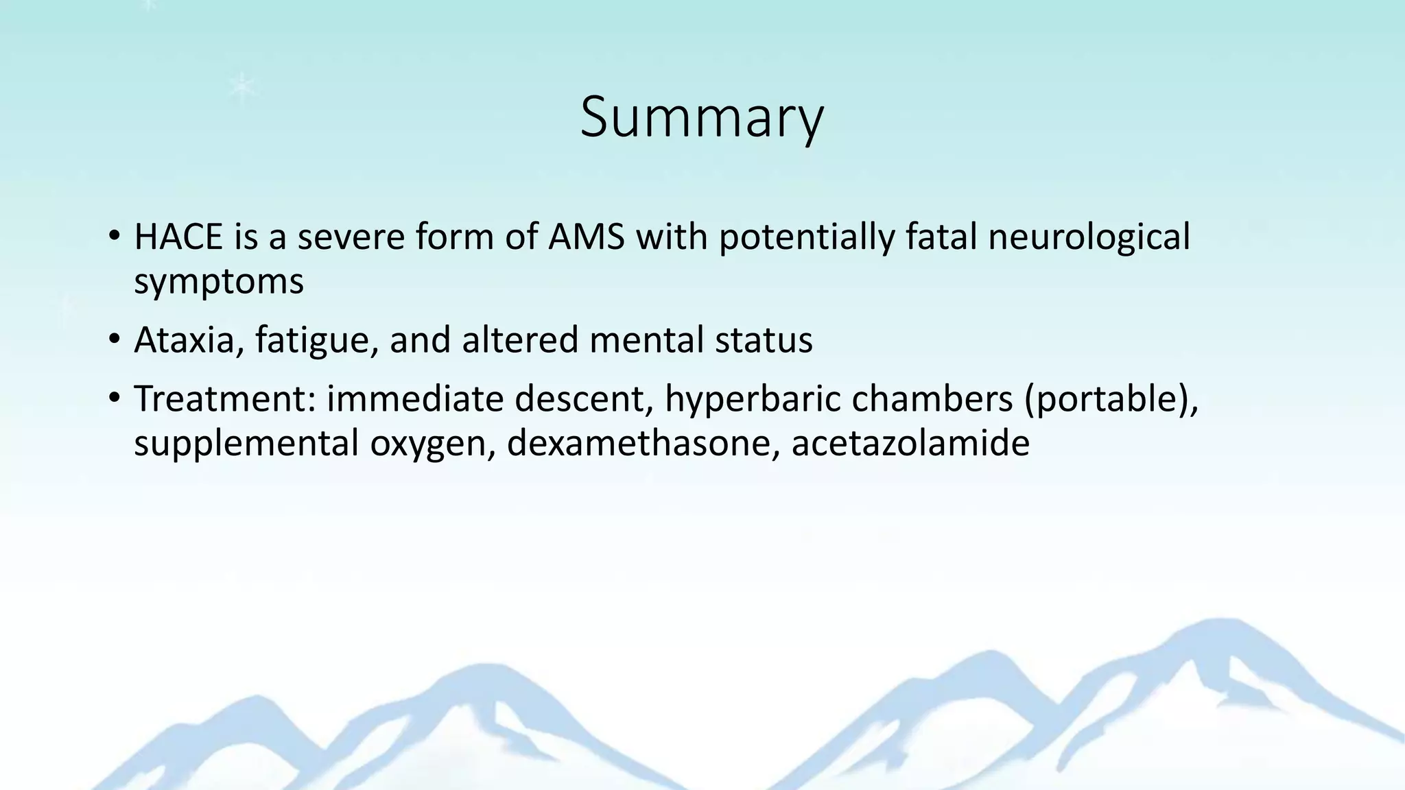 High Altitude Cerebral Edema | PPTX