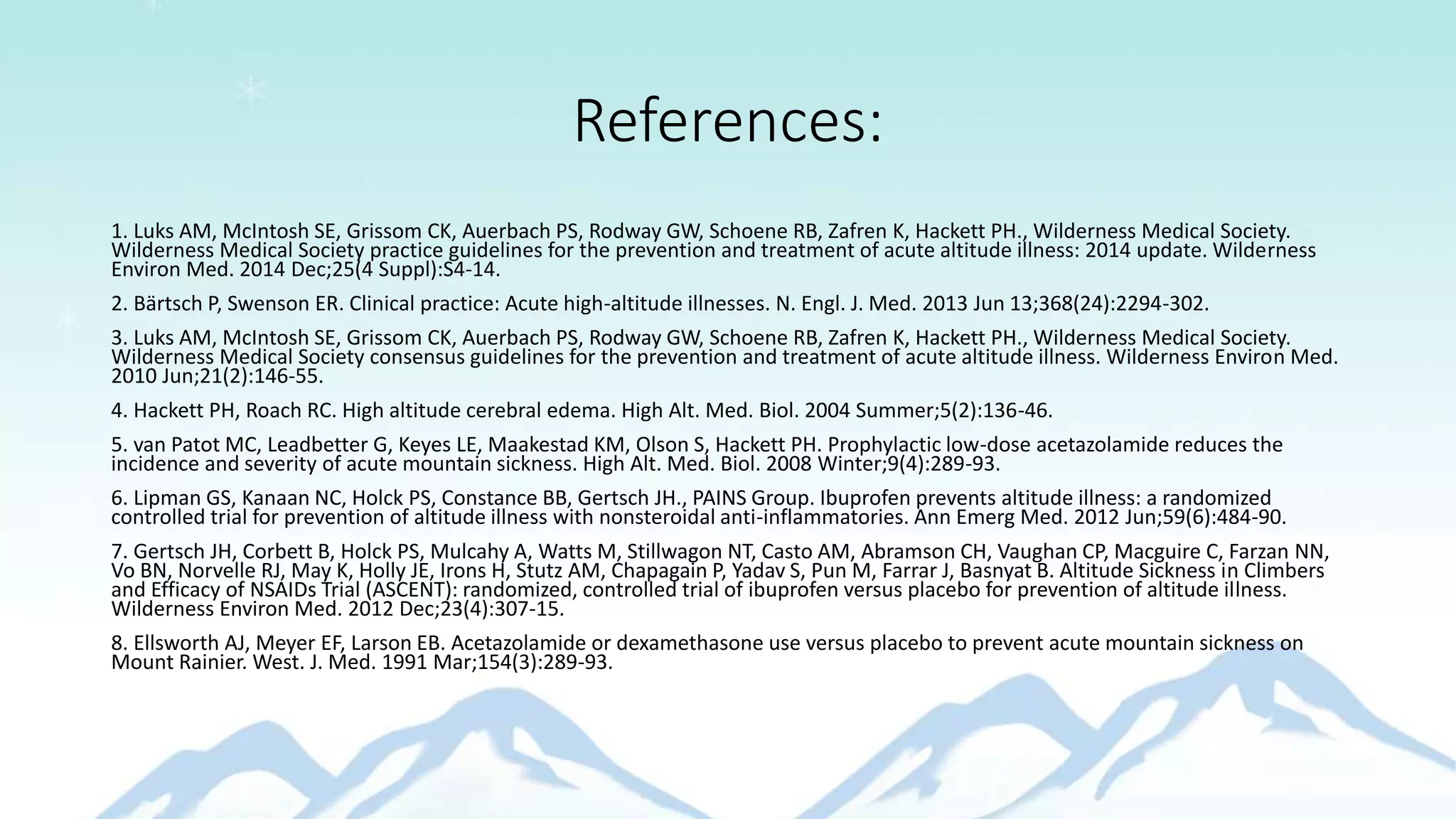 High Altitude Cerebral Edema | PPTX