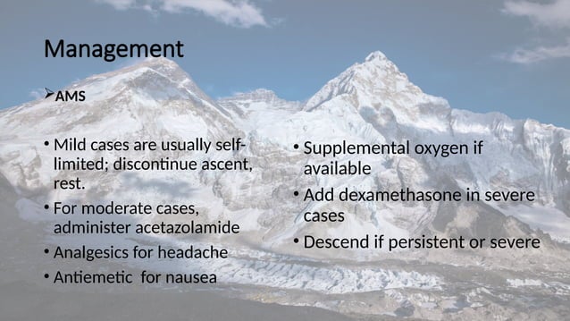 Physiology and pathophysiology of HIGH ALTITUDE disorders | PPTX
