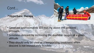 Physiology and pathophysiology of HIGH ALTITUDE disorders | PPTX