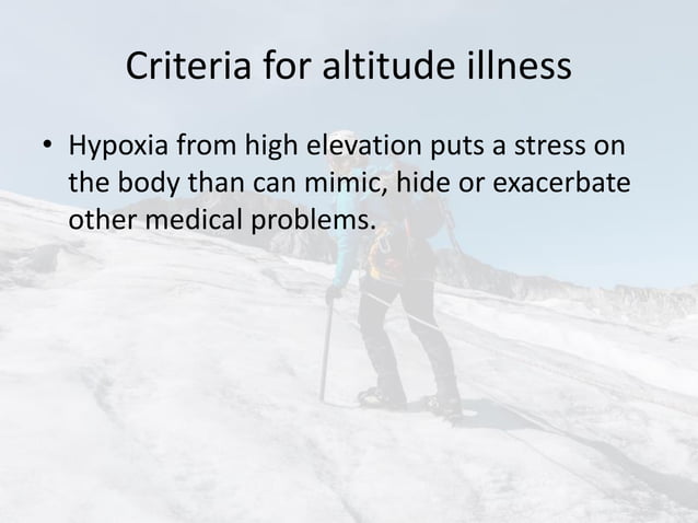 High altitude illness | PDF | Lung and Respiratory Health | Diseases ...