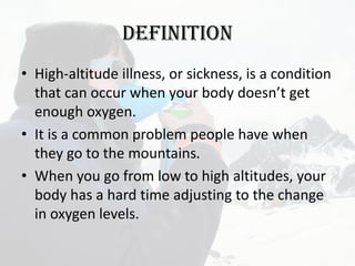 High altitude illness | PPT