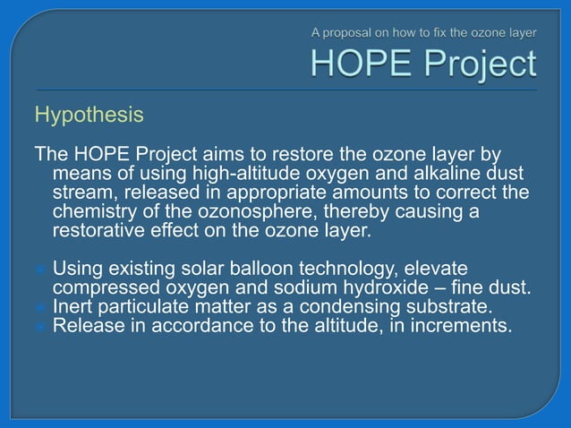 High Altitude Oxygen Pods Experiment | PPT