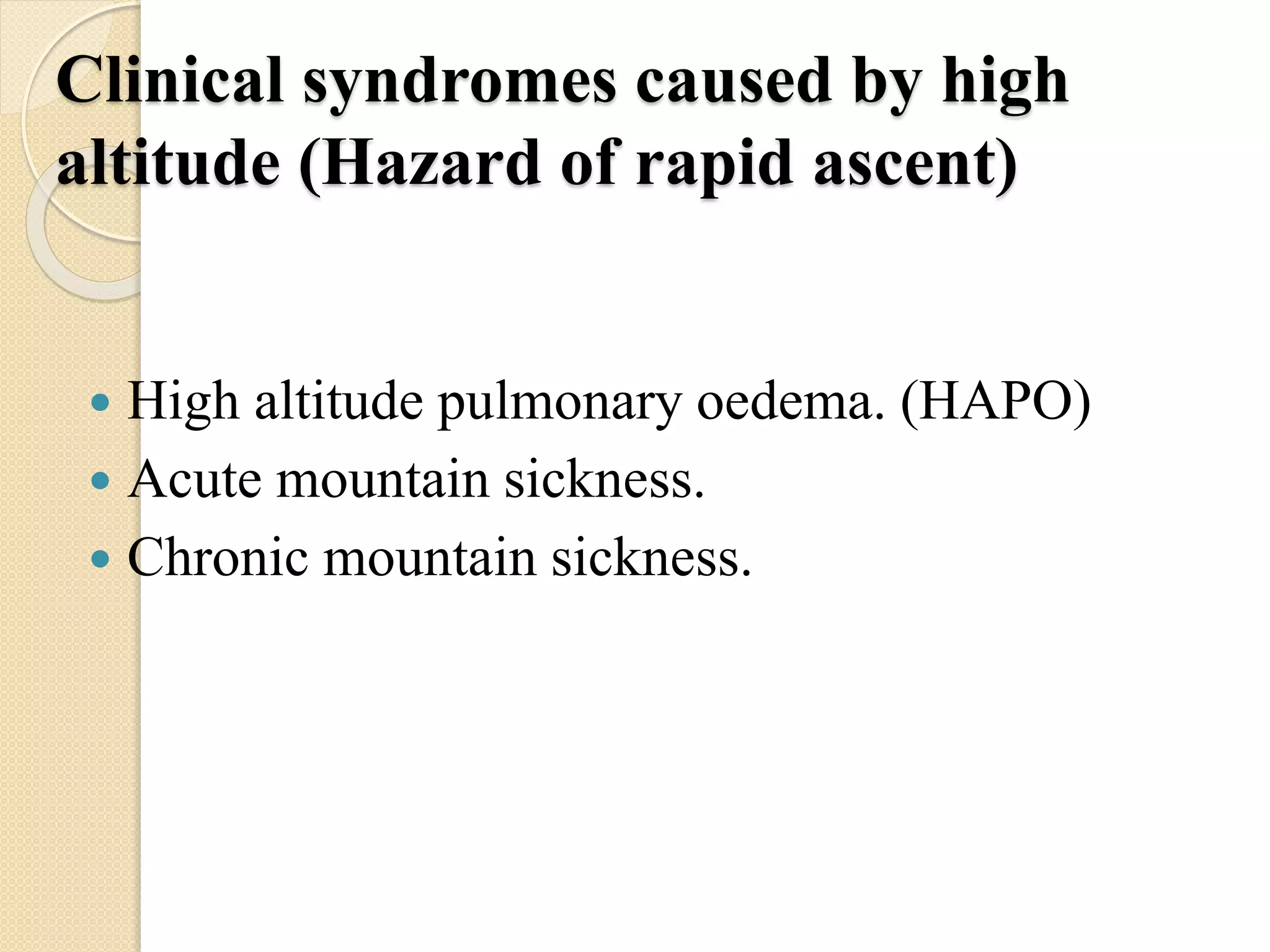 High altitude Physiology | PPTX