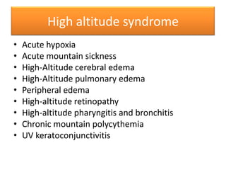 High altitude syndrome | PPTX