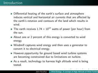 High altitude wind Energy | PDF