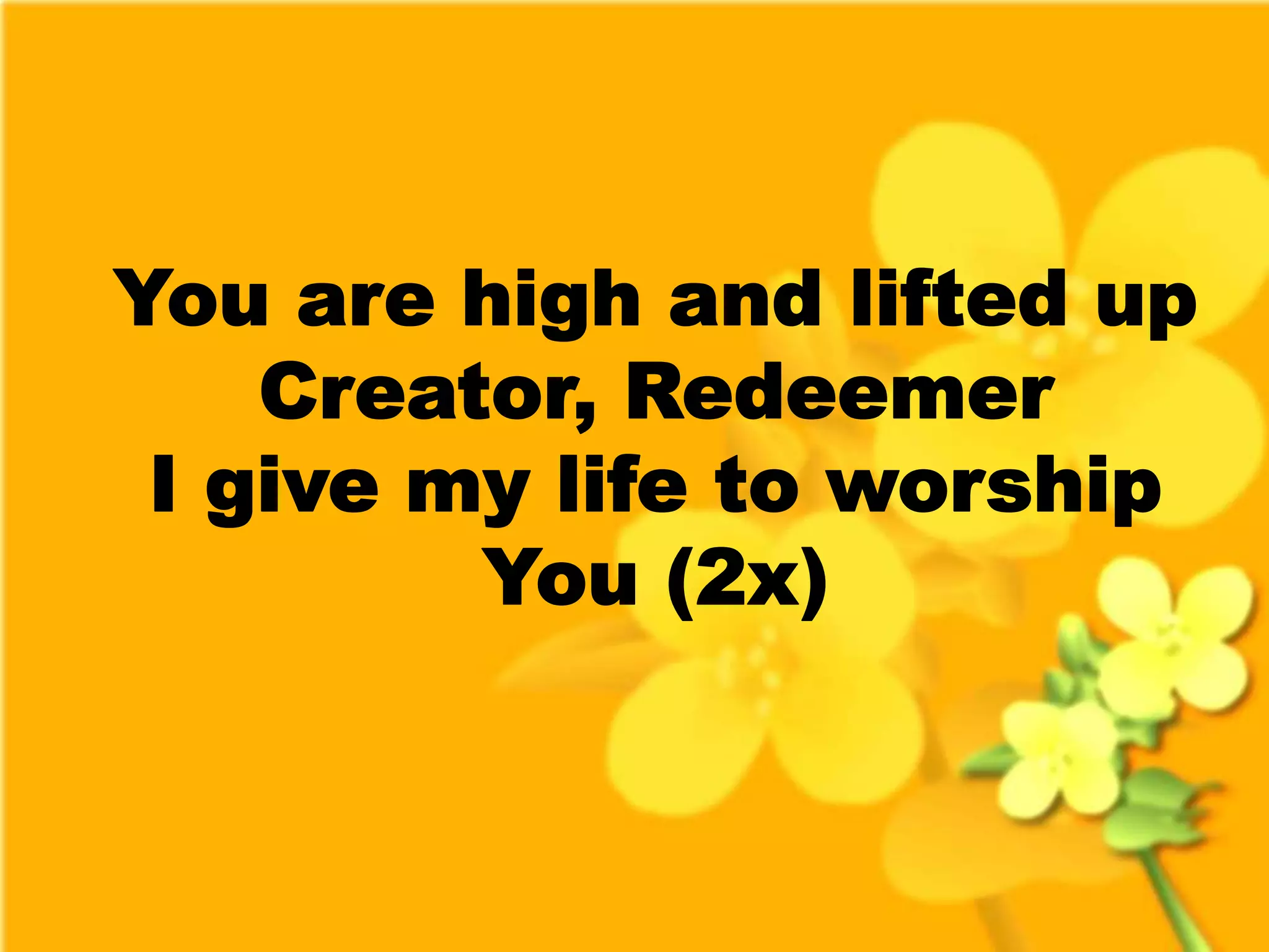 High And Lifted Up | PPT