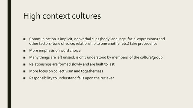 High and low context cultures v2 | PPTX