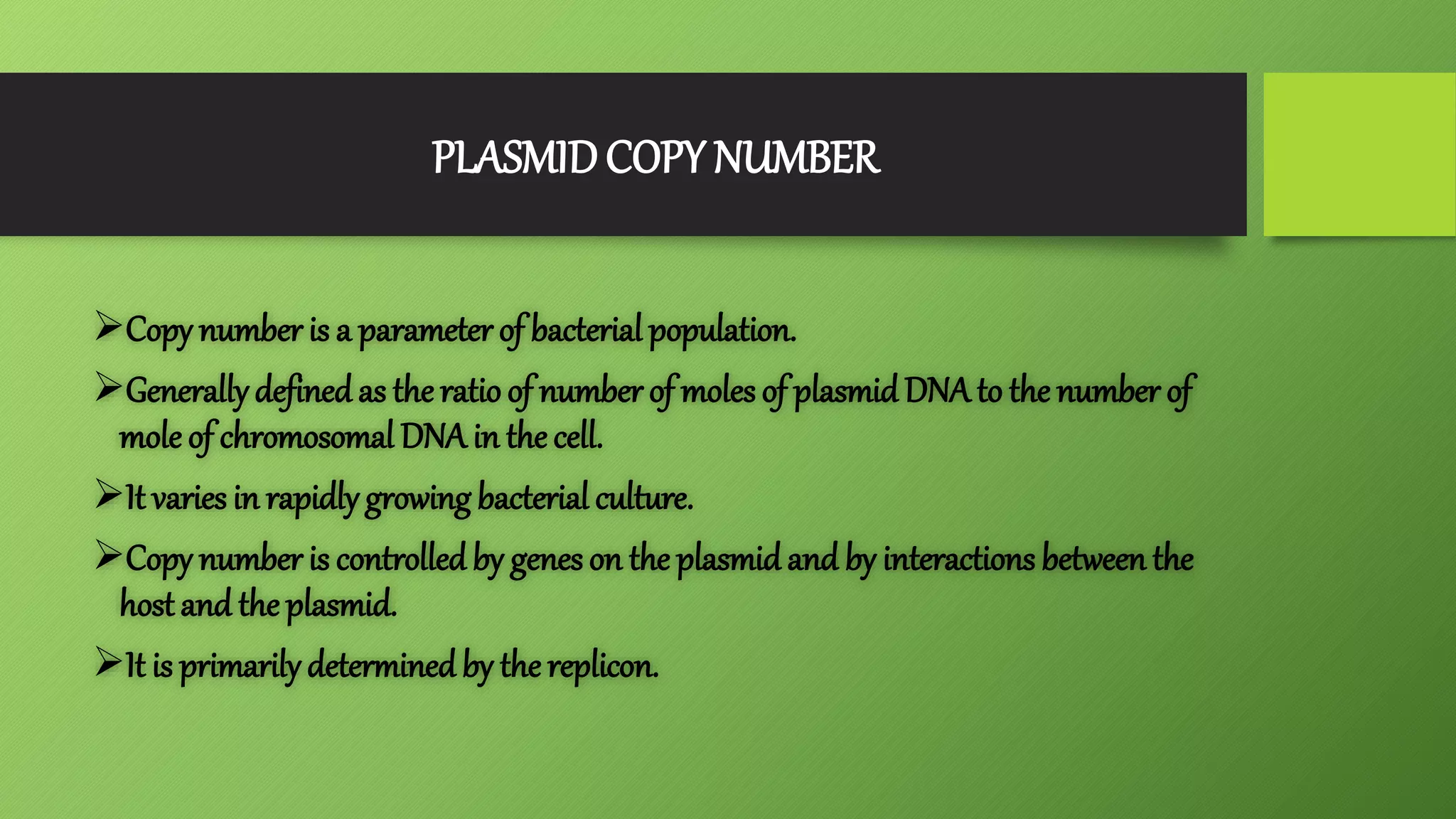 High and low copy number of plasmids | PPTX | Biological Sciences | Science