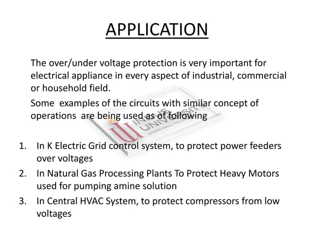 Over/Under Voltage Protection Circuit | PPTX