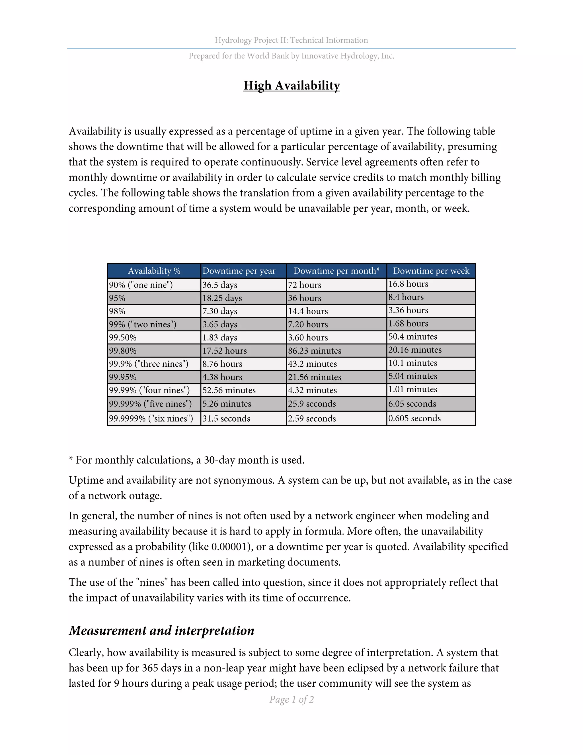High availability | PDF