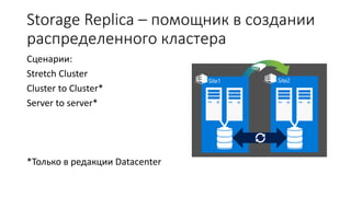 Эволюция High availability: Windows Server 2016 Failover Clustering | PPTX