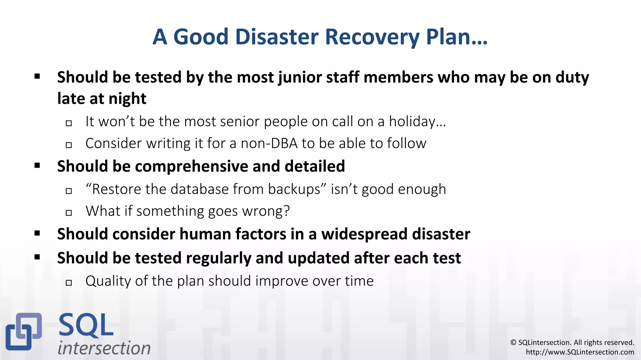 High availability disaster recovery 101 | PPT