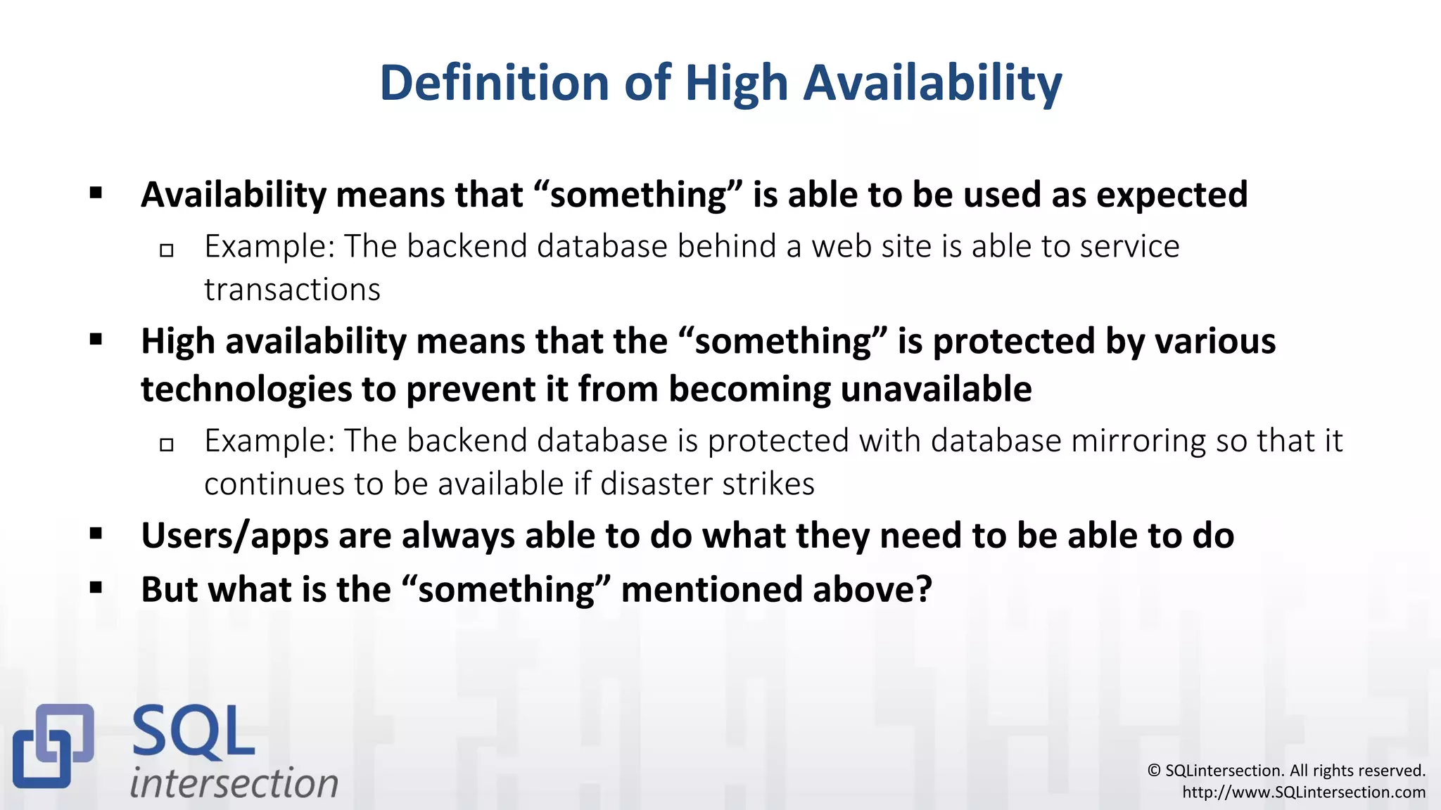 High availability disaster recovery 101 | PPT