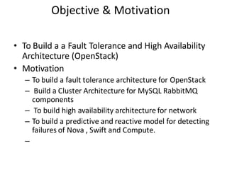 High availability and fault tolerance of openstack | PPT