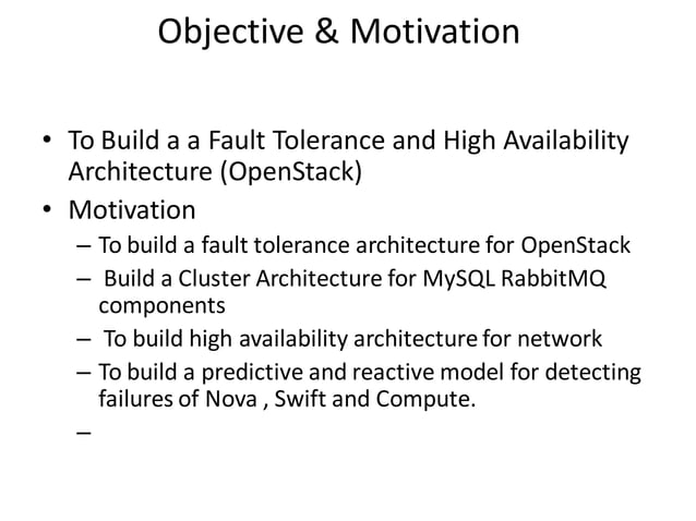 High availability and fault tolerance | PDF