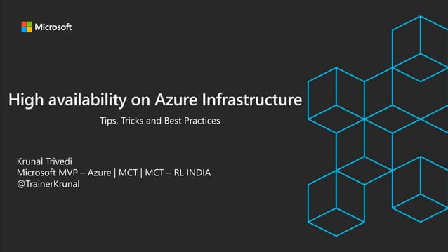 High Availability in Microsoft Azure | PPTX