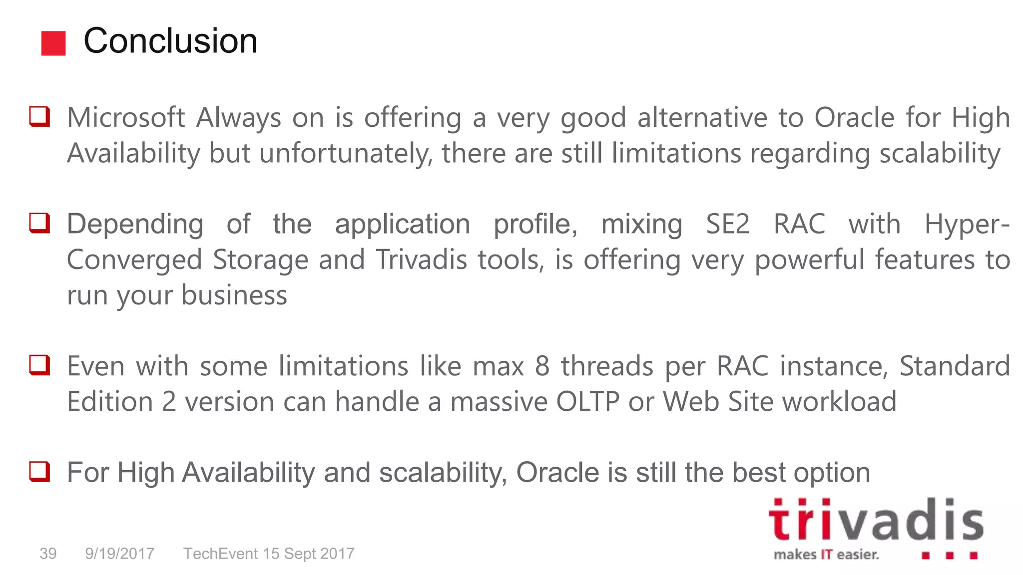 High availability Microsoft vs Oracle | PPT