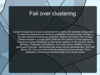 High availability solutions bakostech | PPT