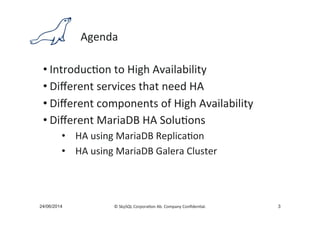 High Availability with MariaDB Enterprise | PPT