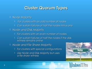 High Availability with Windows Server Clustering and Geo-Clustering ...