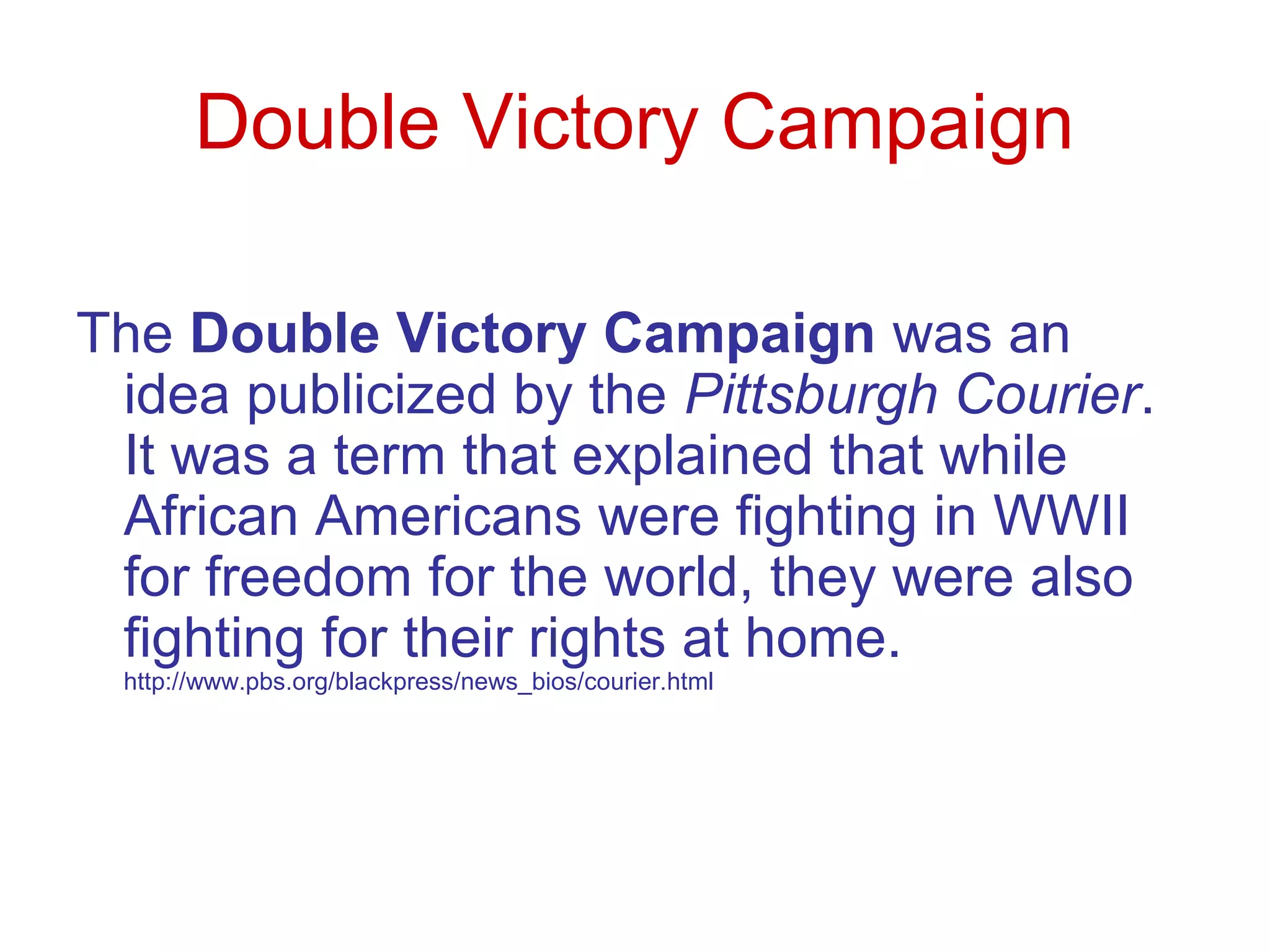 Double Victory Campaign Bellringer | PPT