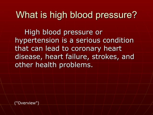 High blood pressure | PPT