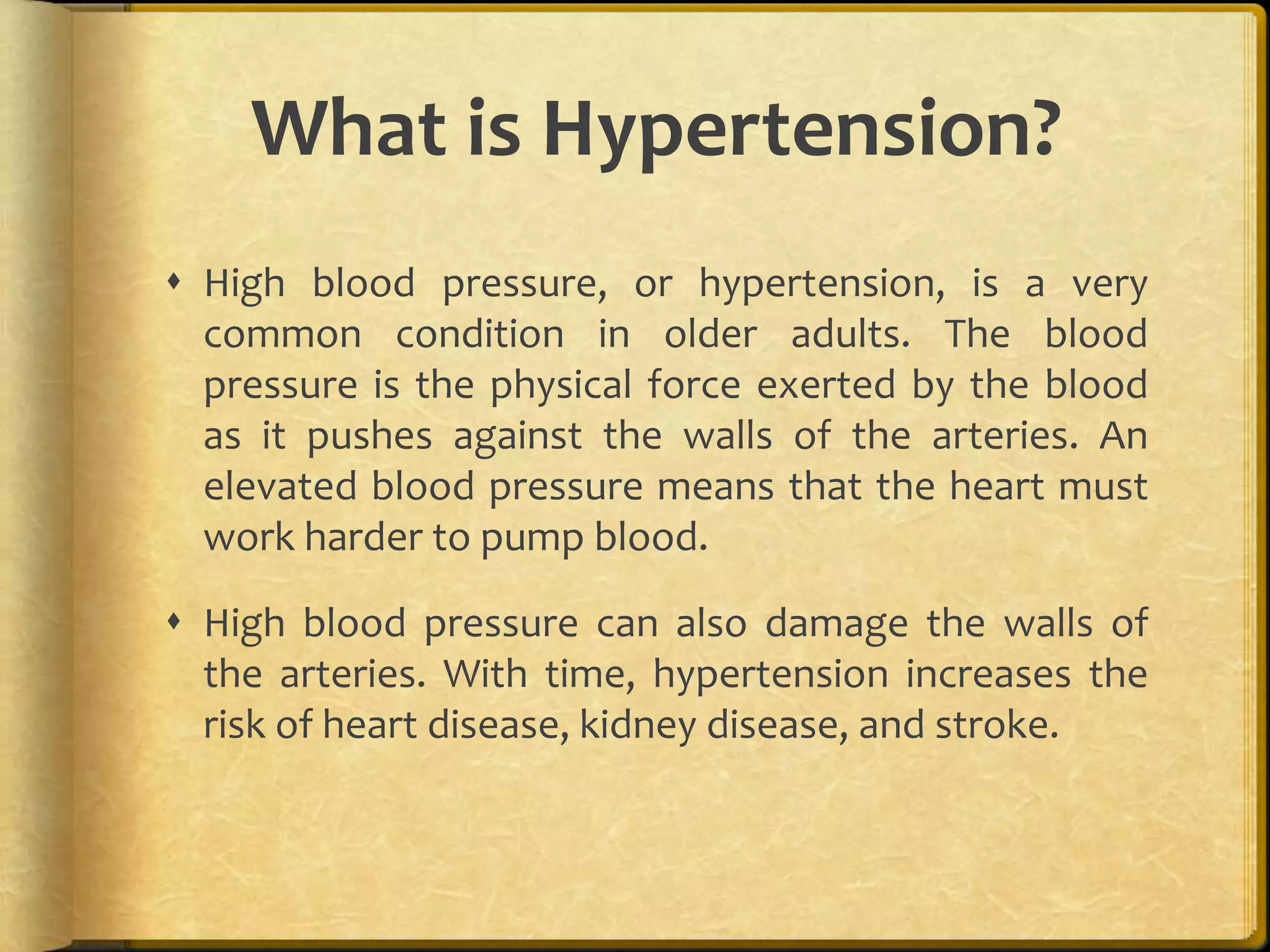 Hypertension (brief and basic) introduction | PPT