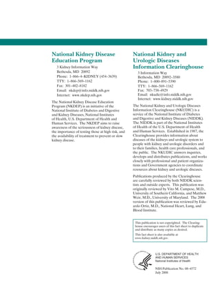 Global Medical Cures™ | High Blood Pressure and Kidney Disease | PDF ...