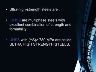 High Carbon Steels.pptx | Performance Cars | Auto Type
