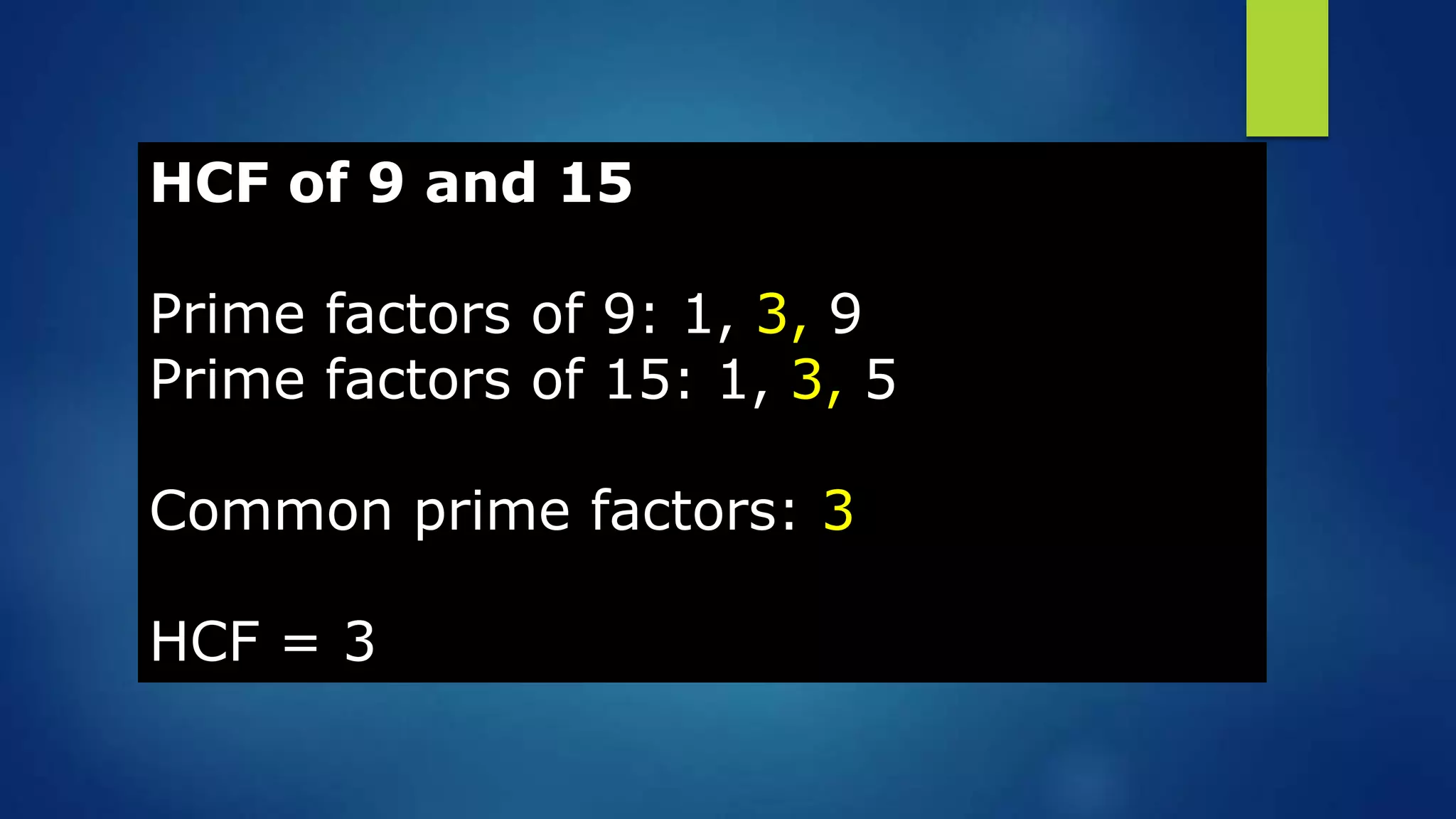 High common factor(HCF) | PPTX