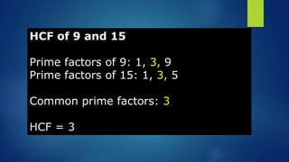High common factor (HCF) | PPTX