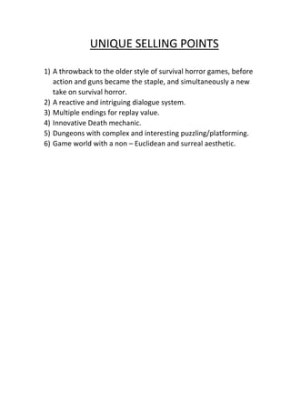 High concept document for 'The Nightmare' | PDF