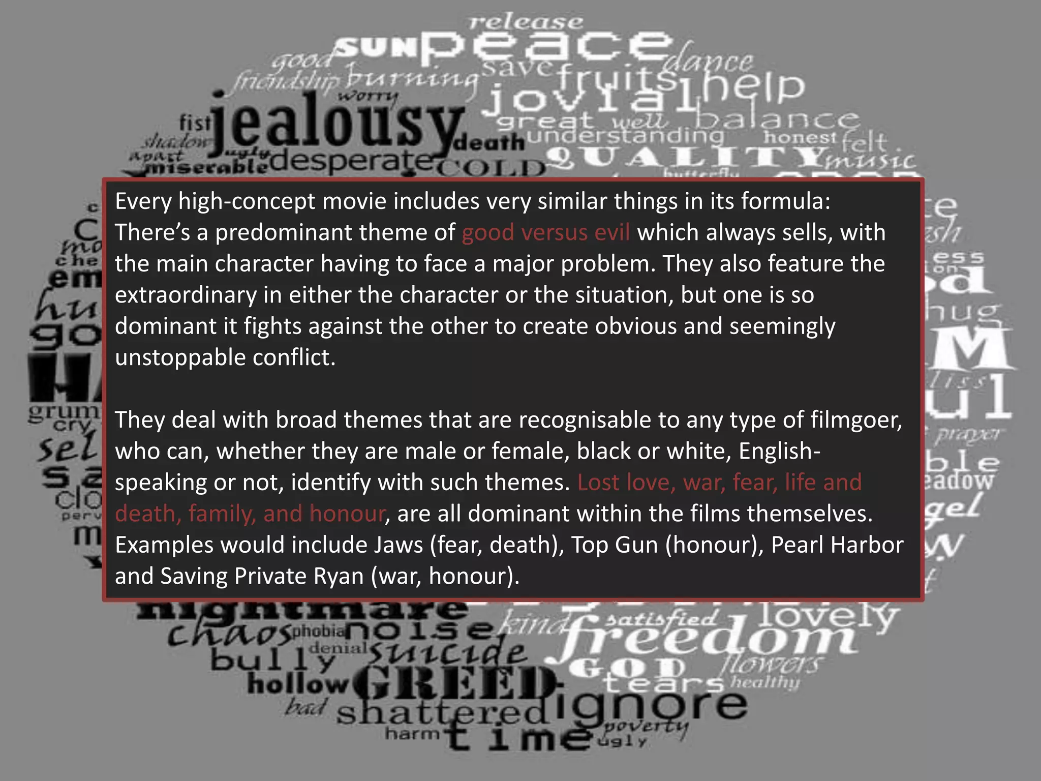 High concept movie | PPTX