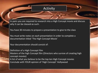 High concept movie | PPTX