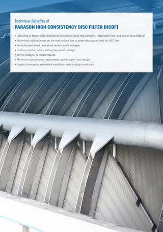High Consistency Disc Filter (HCDF) for Paper Mill | PDF
