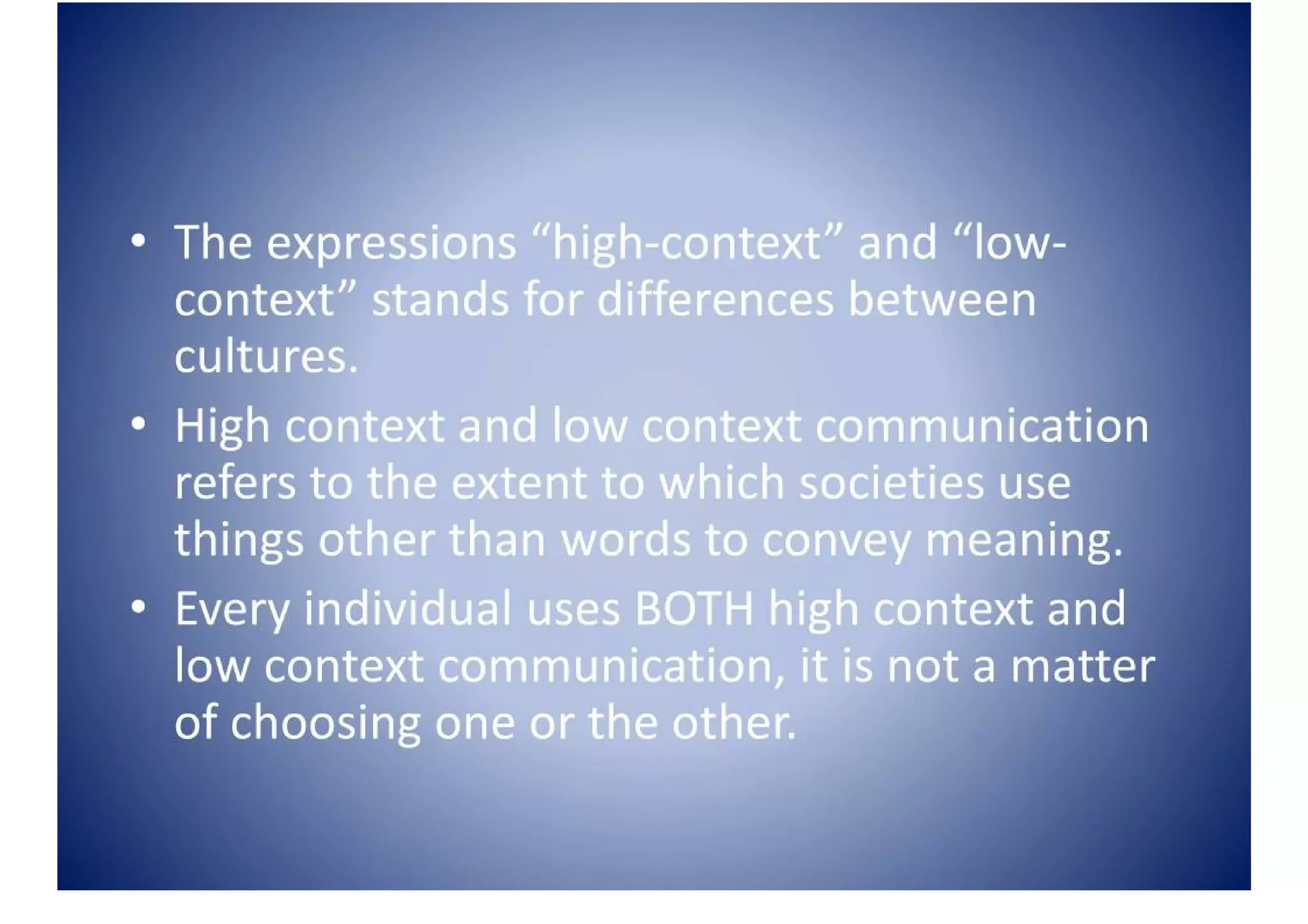 High Context Vs. Low Context | PPT