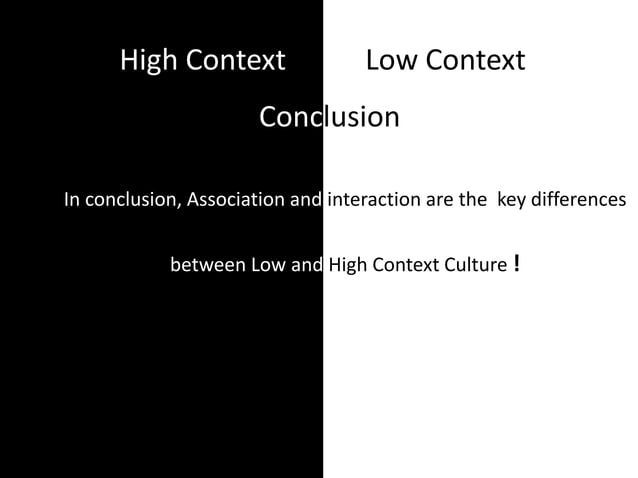 High context vs low context ! | PPTX