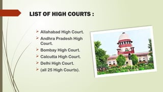 HIGH COURTS OF INDIA. Types of high court in india laws of high court ...