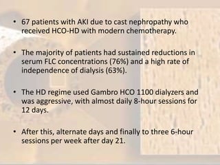 High cut off dialysis and multiple myeloma | PPSX