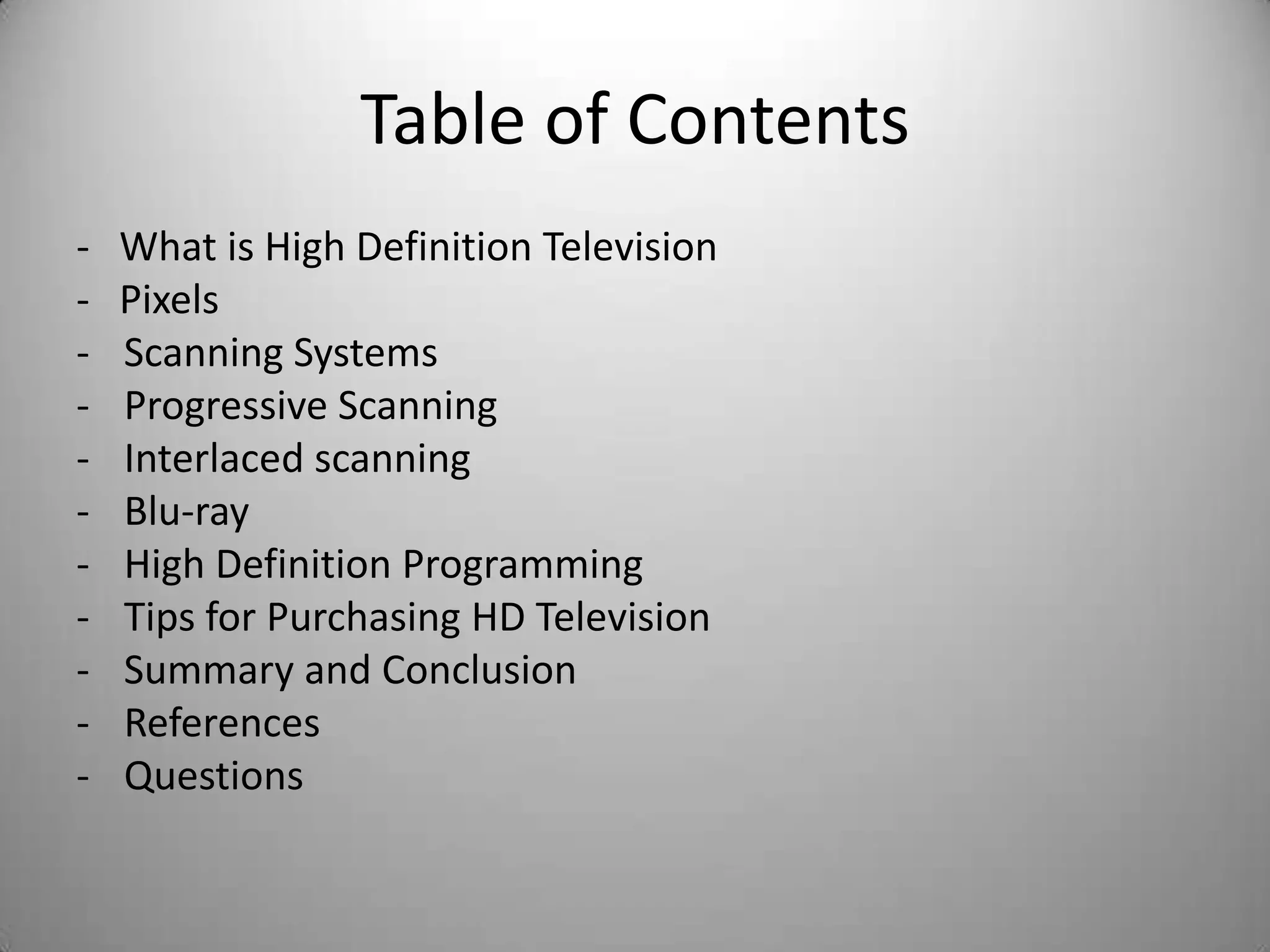 High Definition Television | PPTX