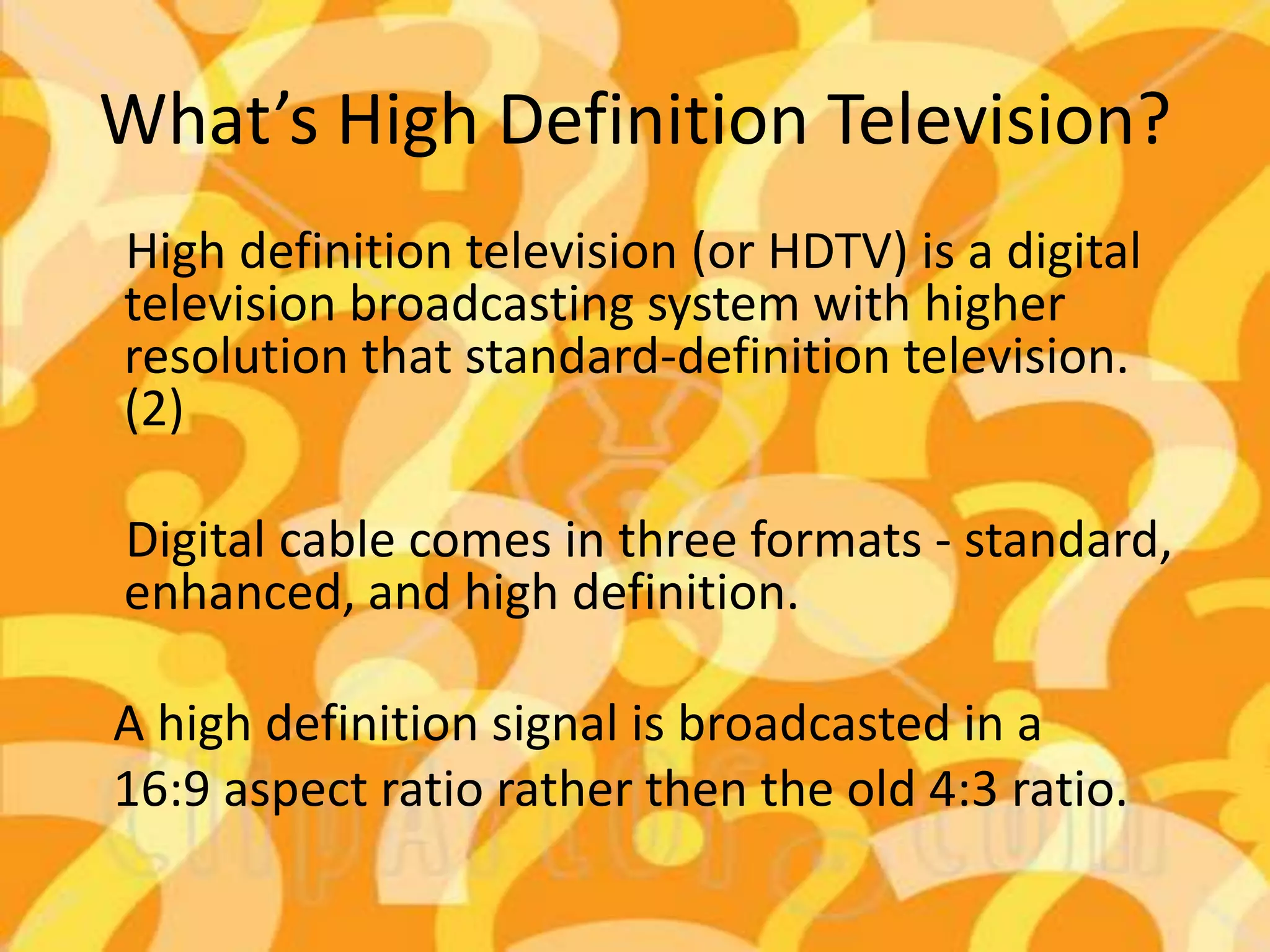 High Definition Television | PPTX