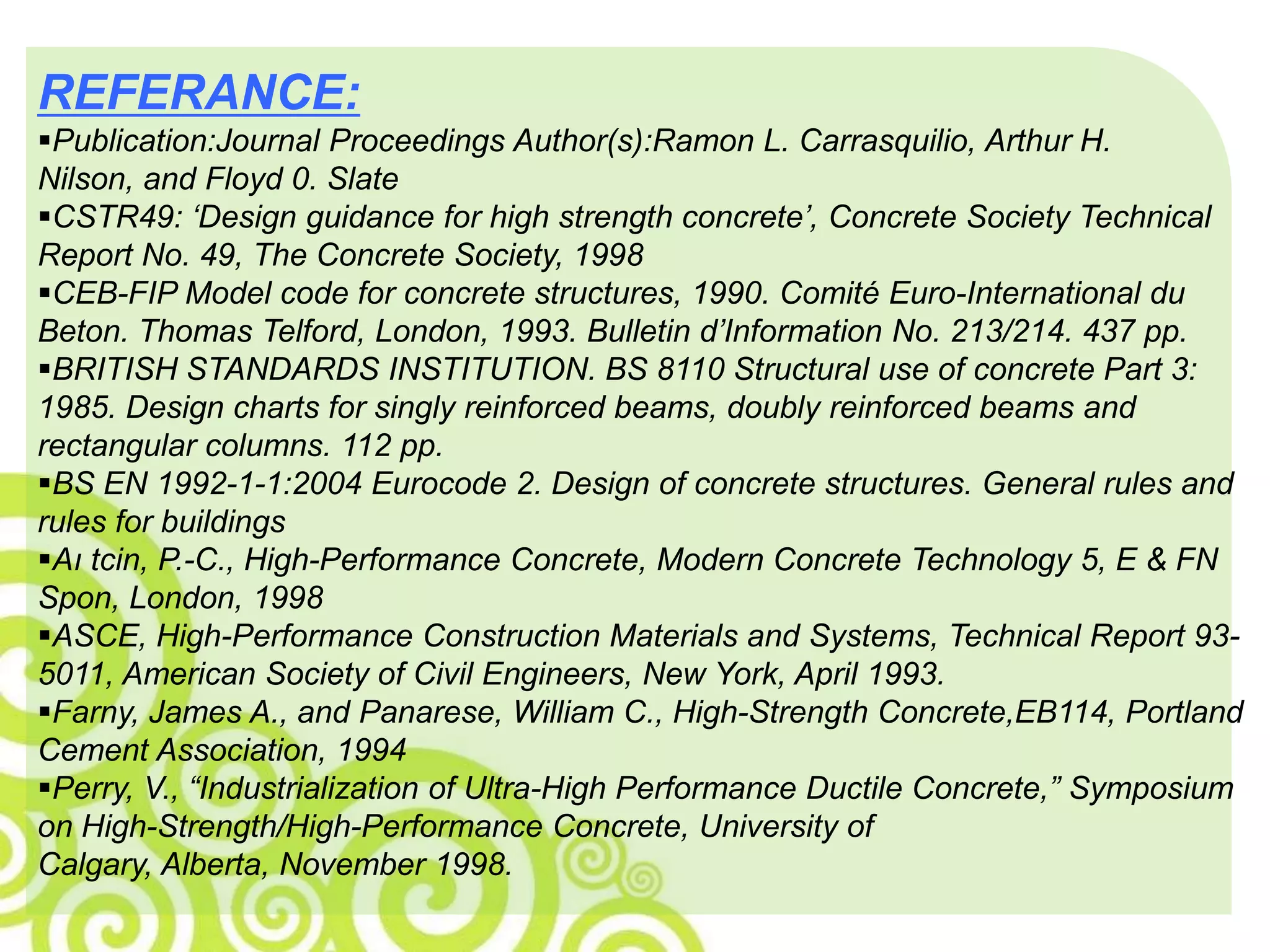 High density concrete, high strength concrete and high performance ...