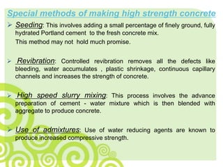 High density concrete, high strength concrete and high performance ...