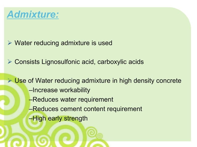 High density concrete, high strength concrete and high performance ...