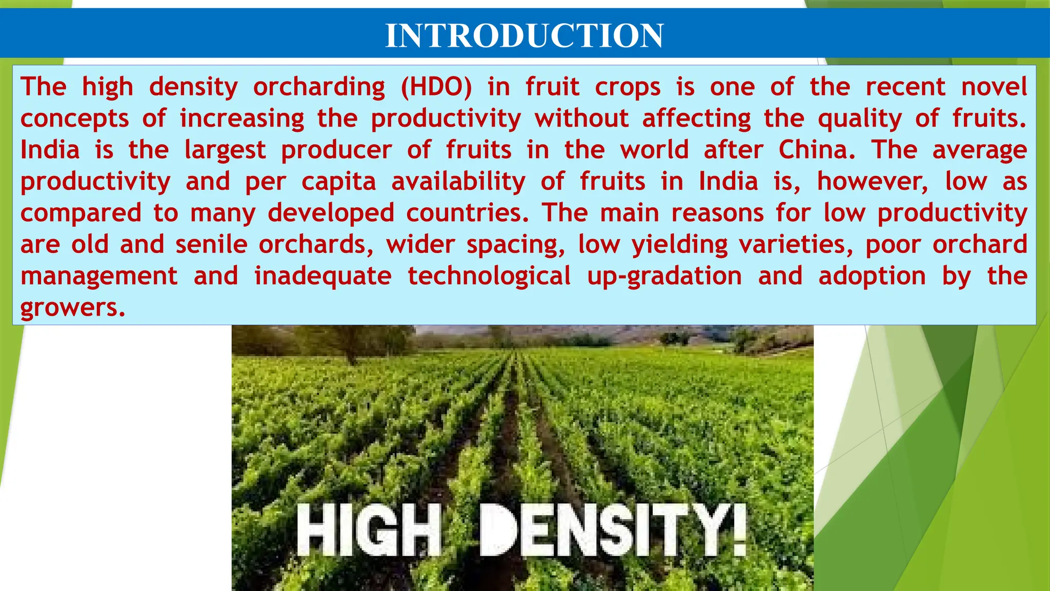 High density planting or orcharding.pptx